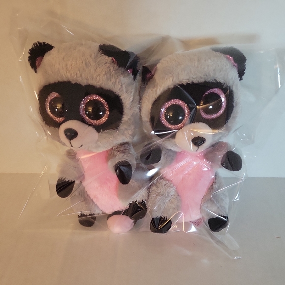 Ty | Toys | 2 Lot Ty Beanie Boos Rocco The Raccoon 6 Inch New Mint ...